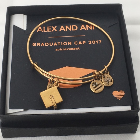 Alex and Ani | Jewelry | Alex And Ani 27 Gold Graduation Cap Charm ...